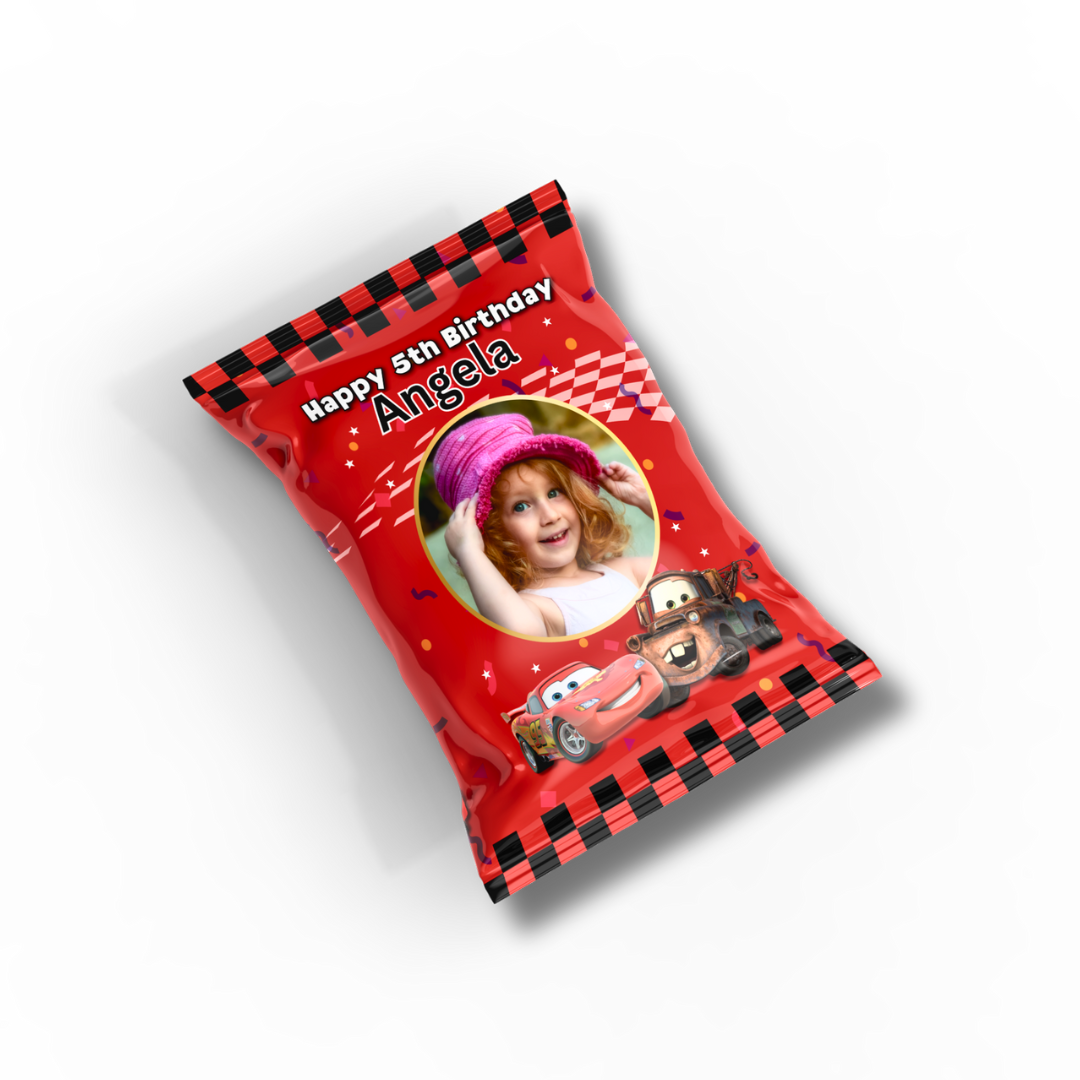 PERSONALISED CHIP BAG - CARS – Disenio Colorido