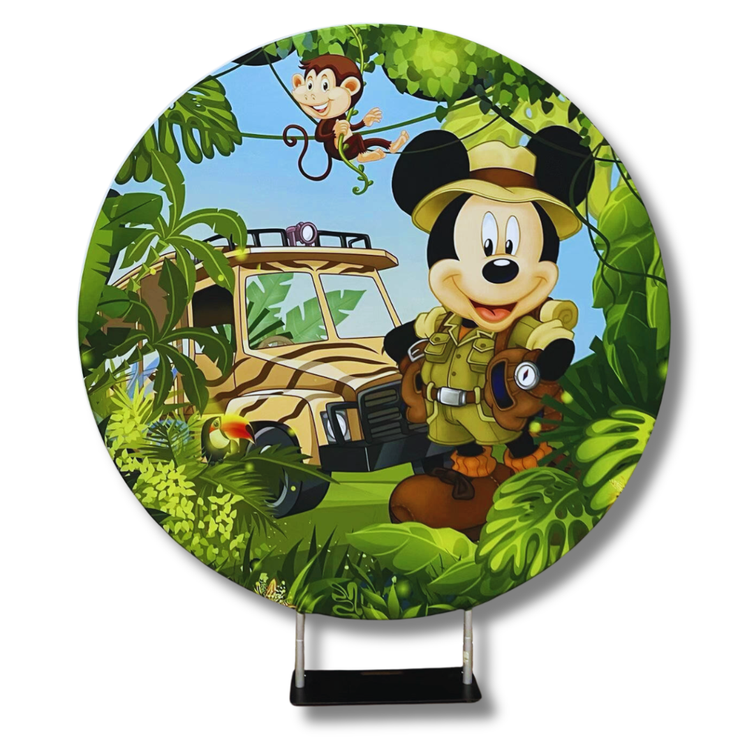 MICKEY MOUSE SAFARI - ROUND BACKDROP – Disenio Colorido