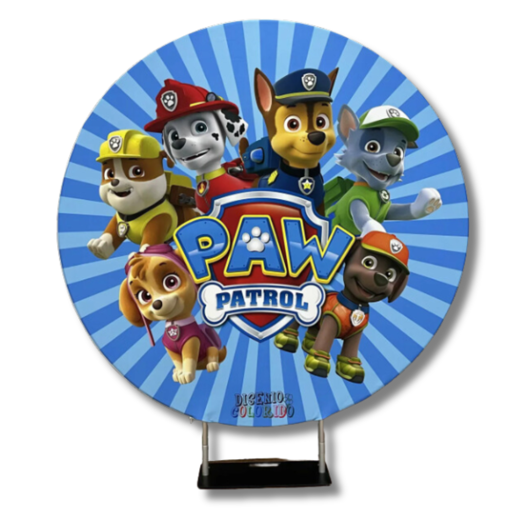 PAW PATROL - ROUND BACKDROP – Disenio Colorido