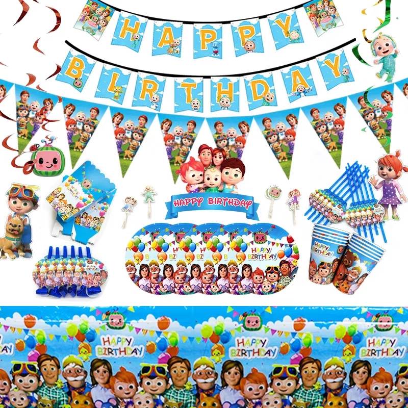 Party Set Cocomelon Blue – Disenio Colorido